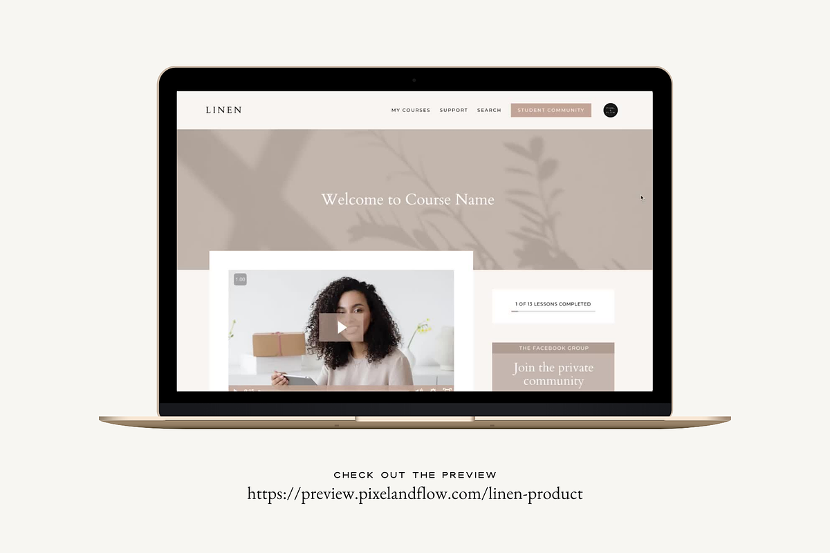 Kajabi Product Template for Courses