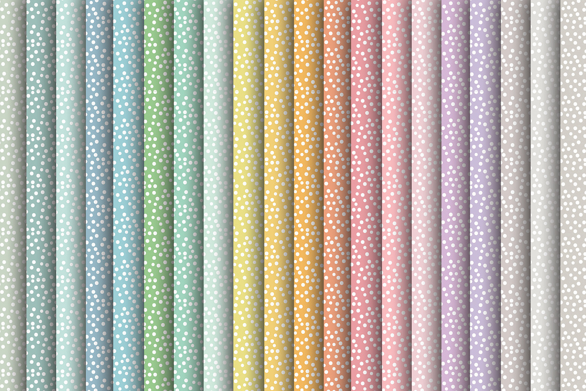 Digital Spring Polka Dot Papers, a Pattern Graphic by The Paper Pegasus ...