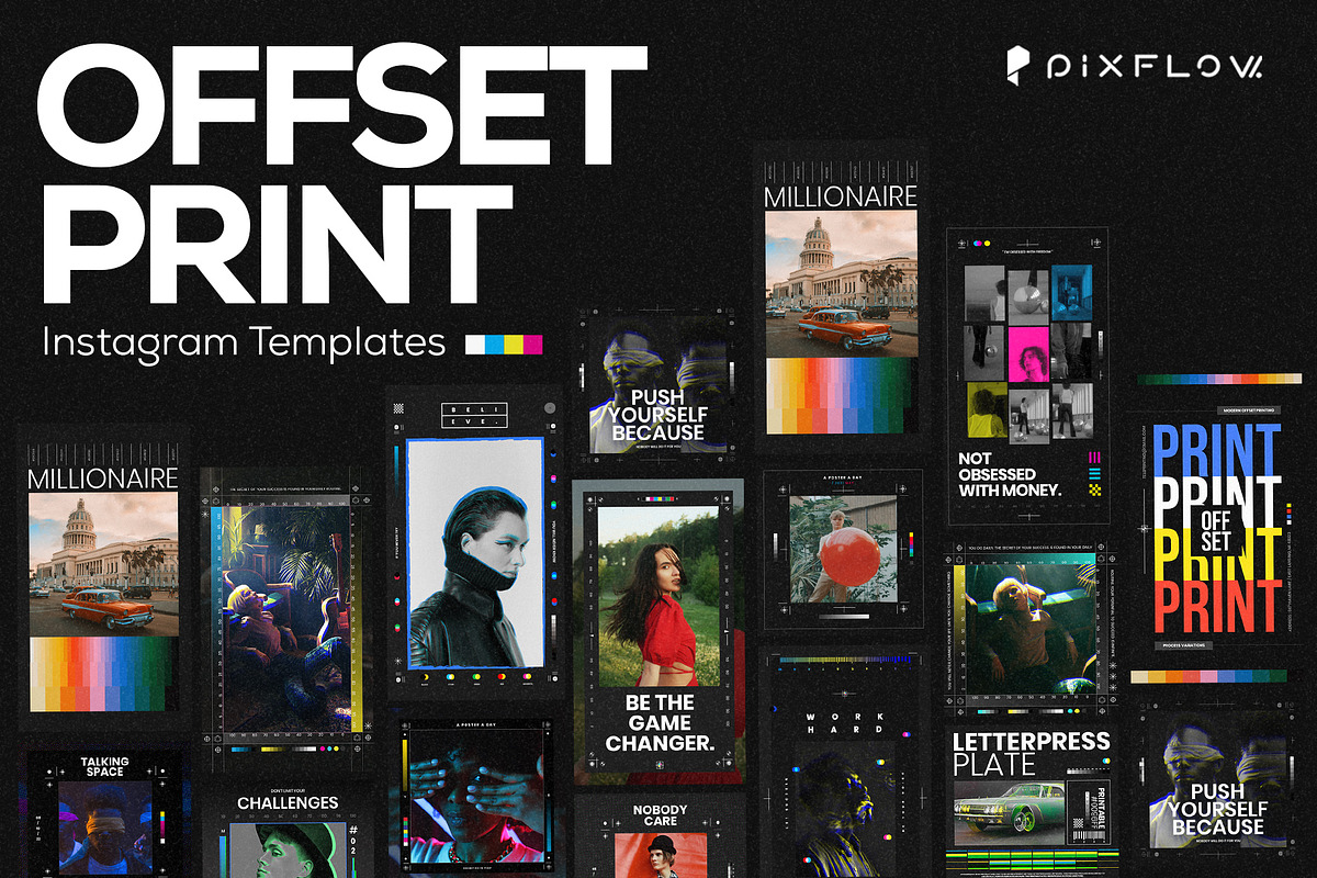 Offset Print Instagram Posts and Sto, a Social Media Template by Pixflow