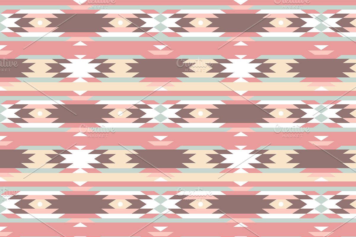 12 Tribal Digital Scrapbook Papers, a Pattern Graphic by GraphicMarket