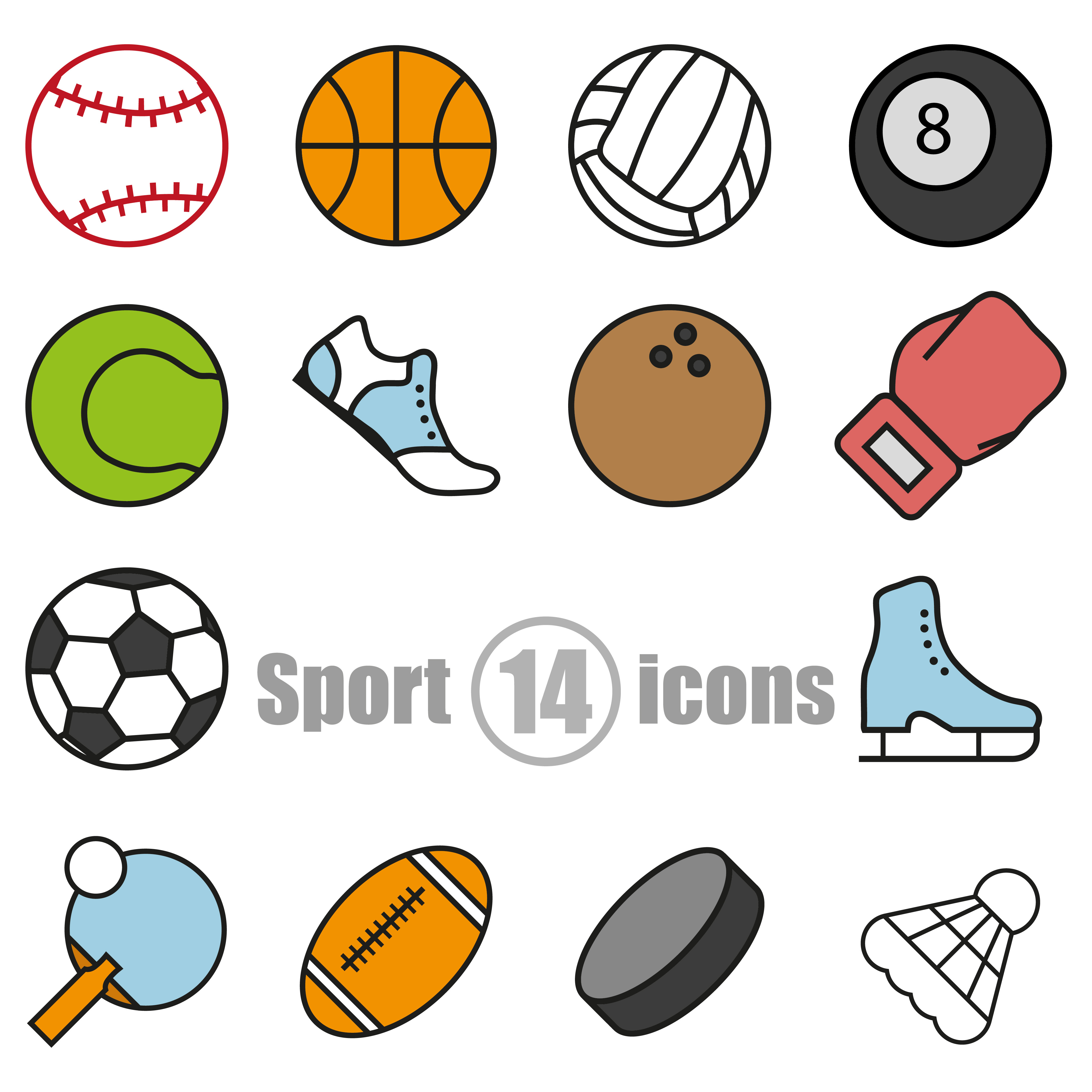 Sport set of 14 icons, an Icon by vivat