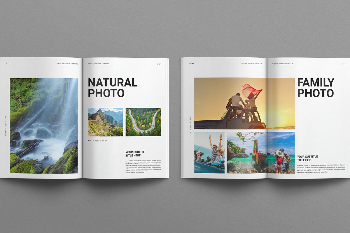 Photo Album Book Template, a Brochure Template by E-Type