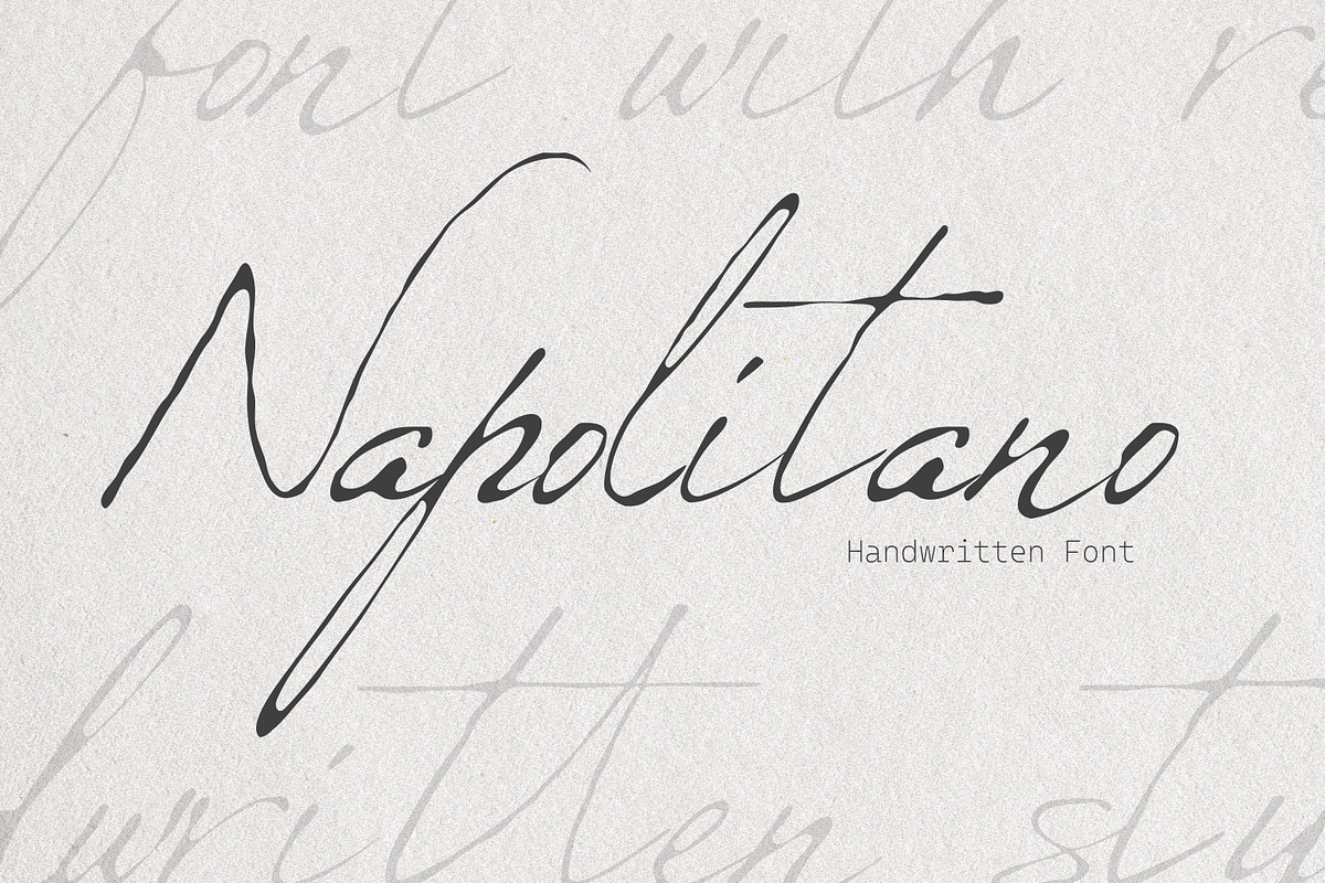 Napolitano - Handwritten Script Font, a Script Font by AndrewPixelType