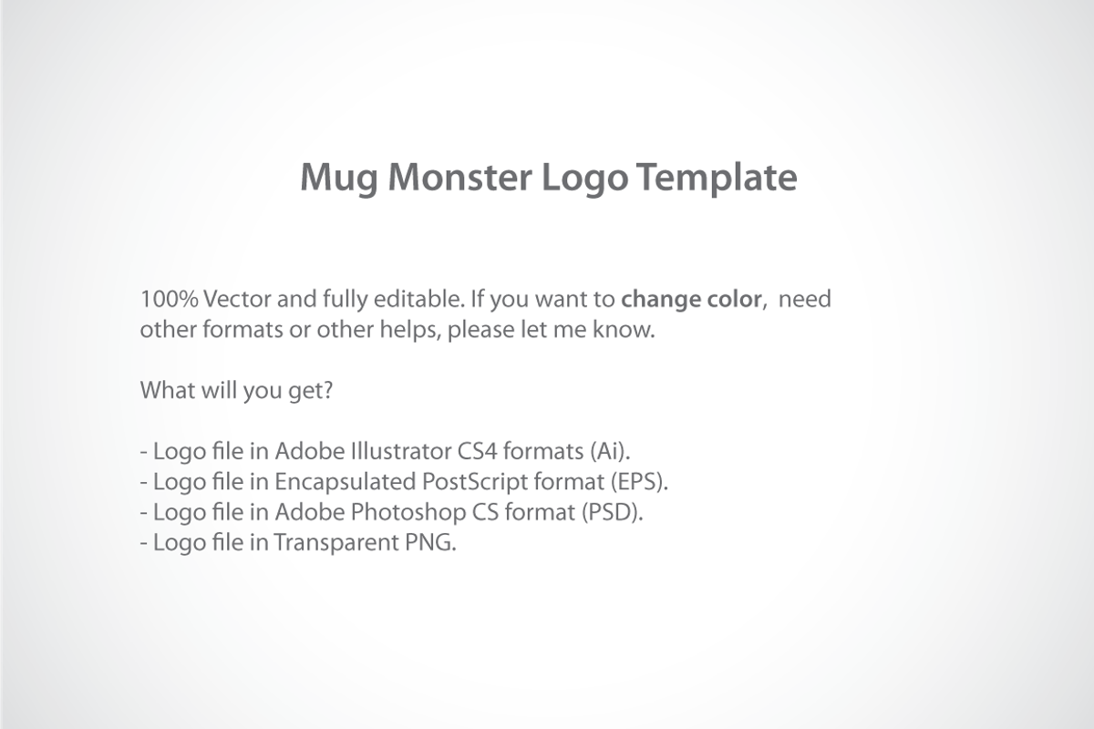 Monster Mug Logo Template, a Branding & Logo Template by Heavtryq Design