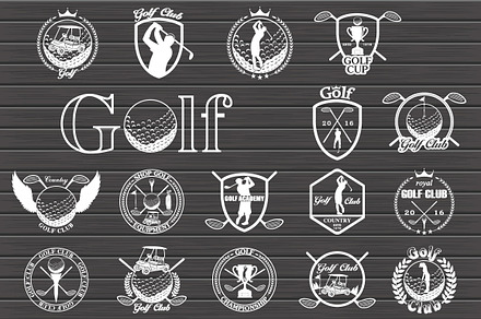 golf labels | Background Graphics ~ Creative Market