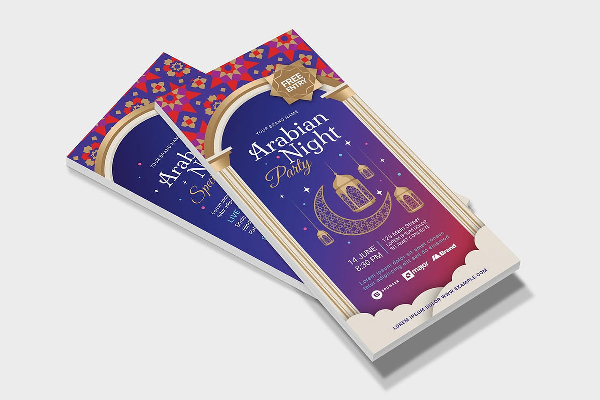 Arabic Flyer Template, a Flyer Template by BrandPacks | Creative Market