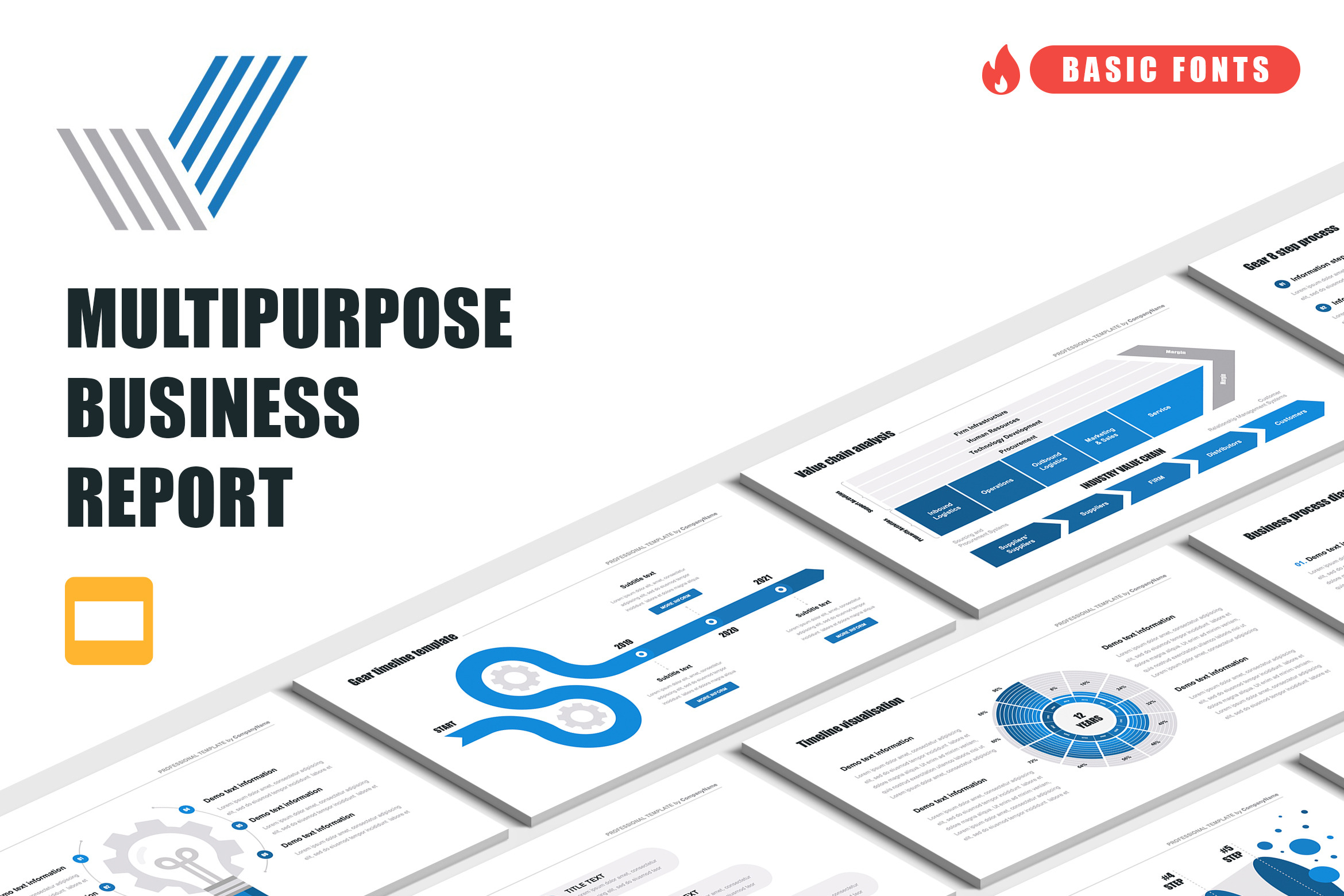 Business Report Google Slides, a Presentation Template by HiSlide.io