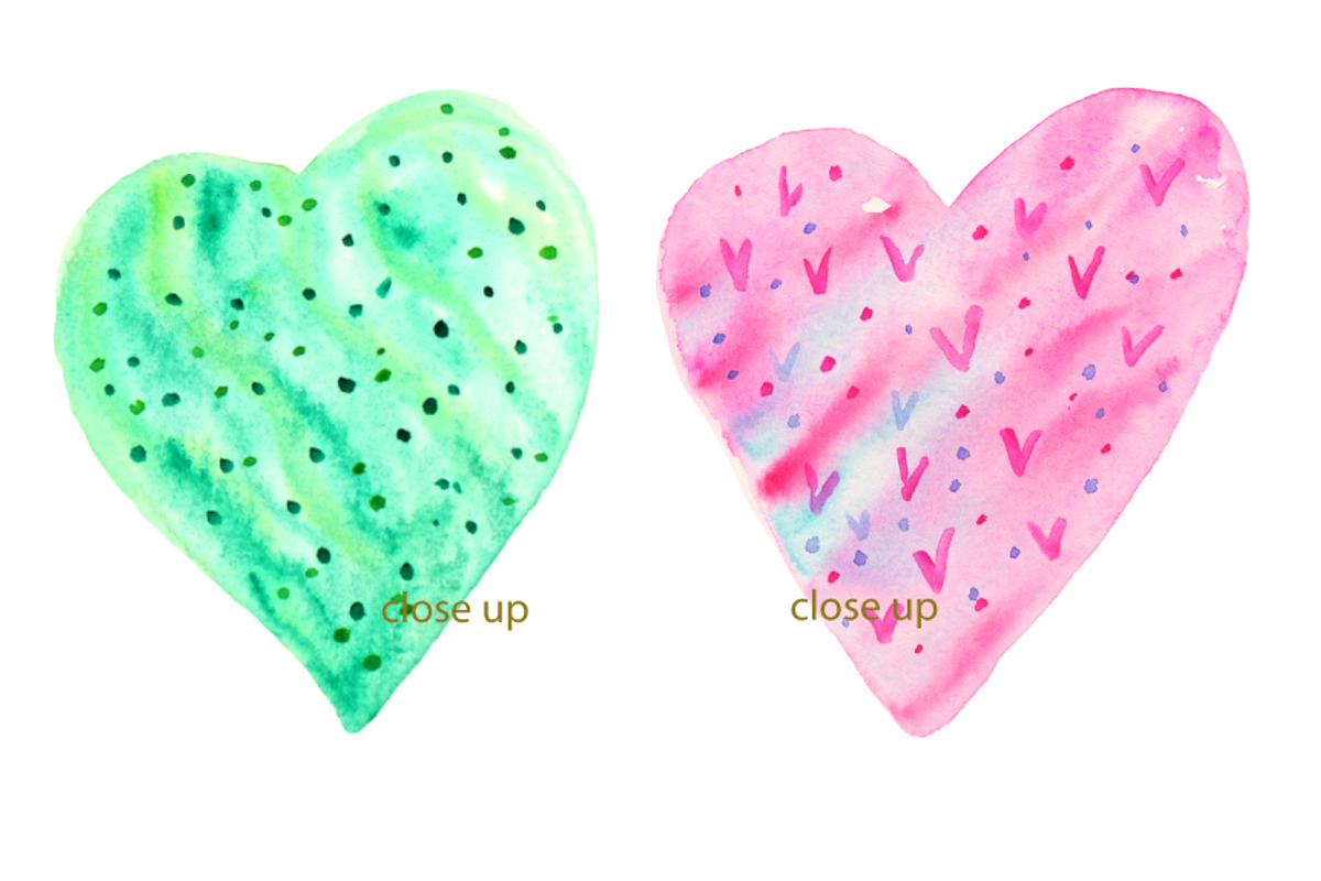 Hand Drawn Watercolor Heart Clipart, an Object Graphic by Corner Croft