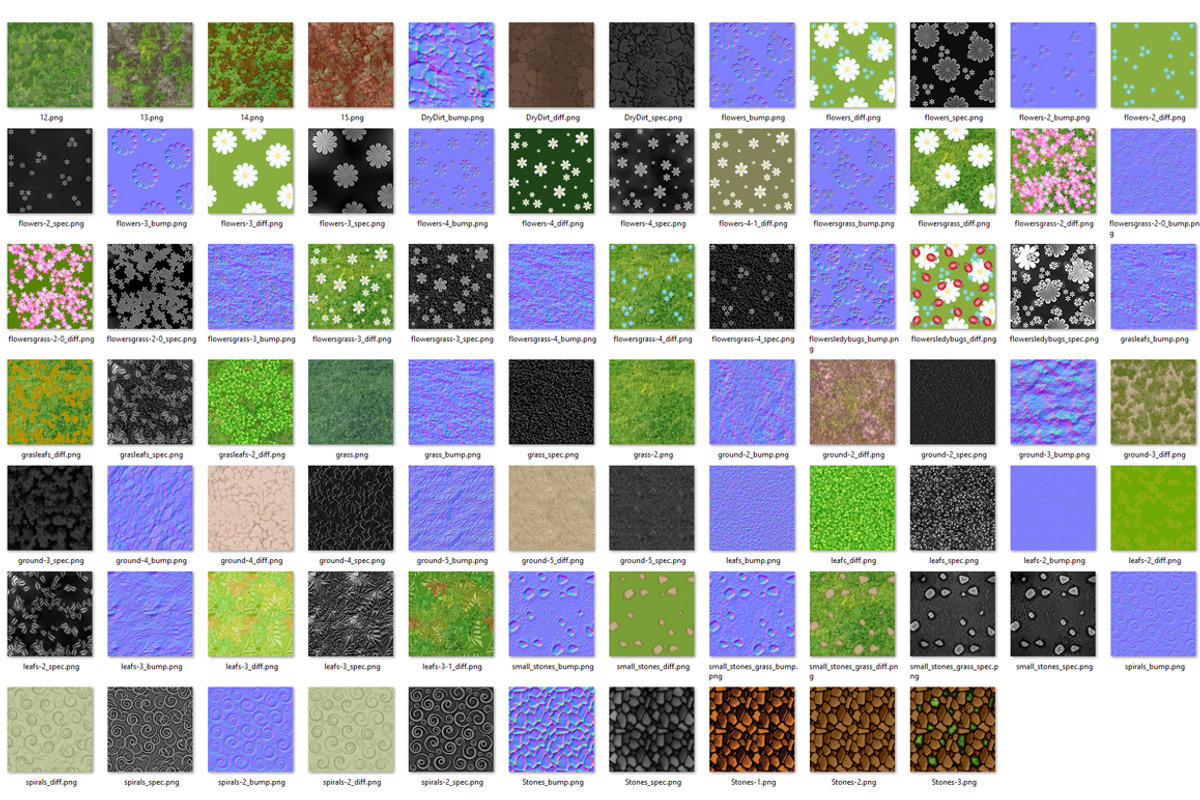 Toon Texture Set, a Textures & Material 3D Model by Beatheart Creative ...