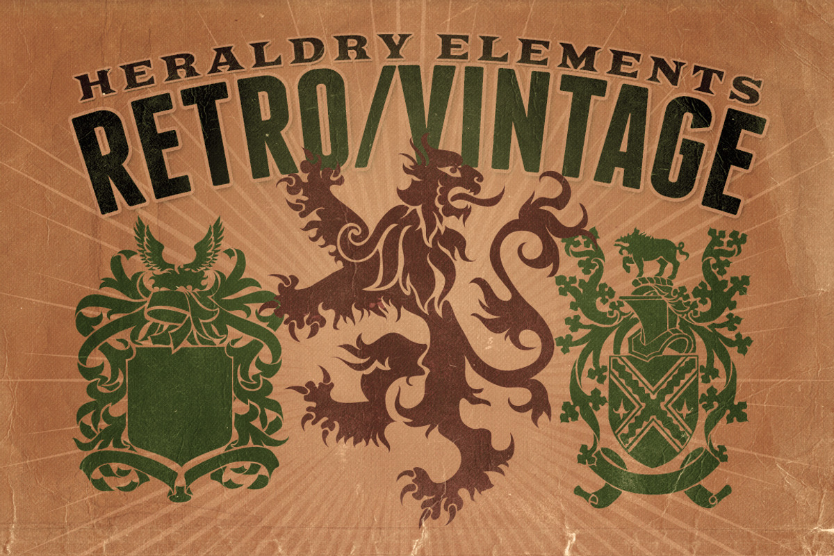 Vintage shapes - Heraldry Elements, an Object Graphic by JumboDesign ...