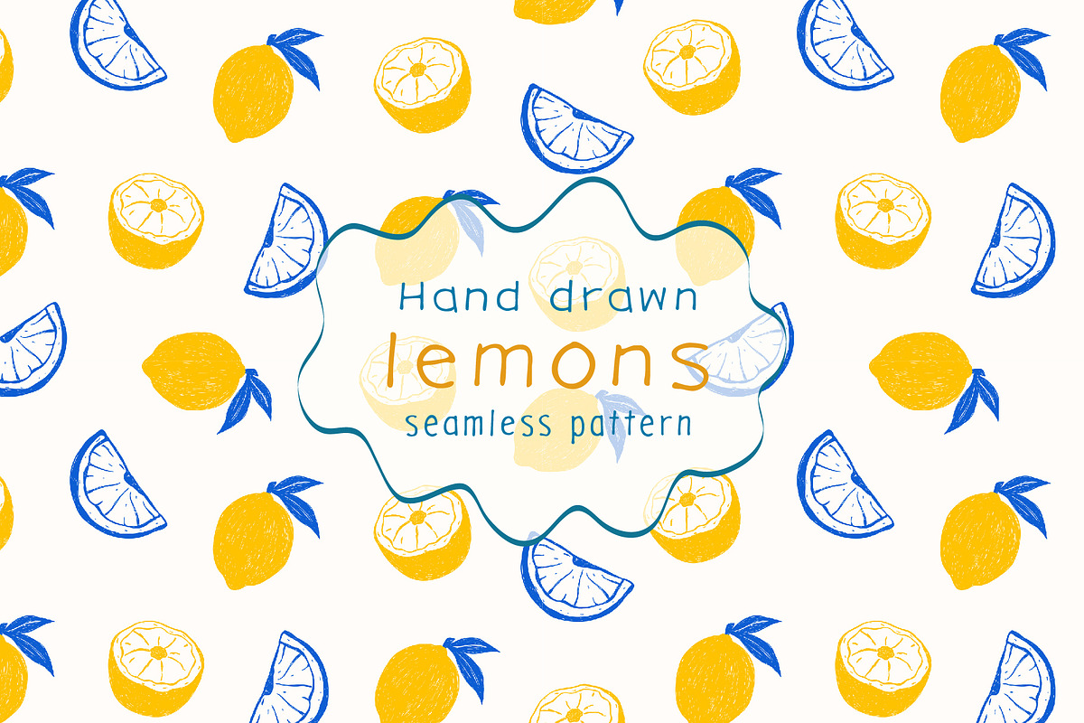 Lemons Pattern, a Pattern Graphic by Groovy Arts