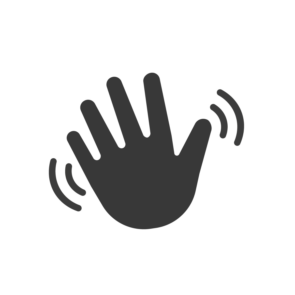 Hand wave waving hi or hello. Vector, an Illustration by Drum-magic