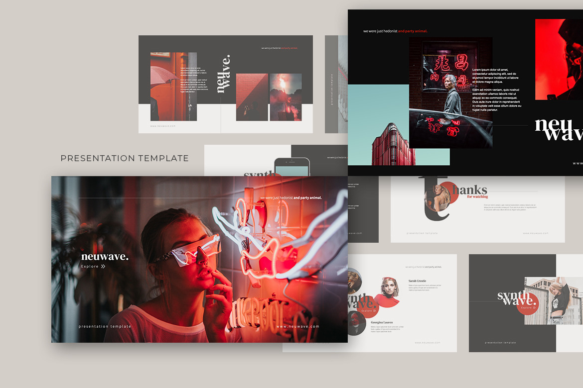 Neuwave Powerpoint Template, a Presentation Template by eunavia
