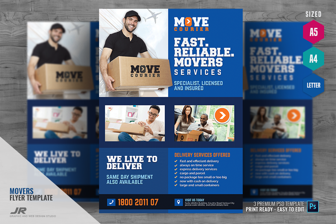 Cargo and Logistic Services Flyer, a Flyer Template by PSDPixel