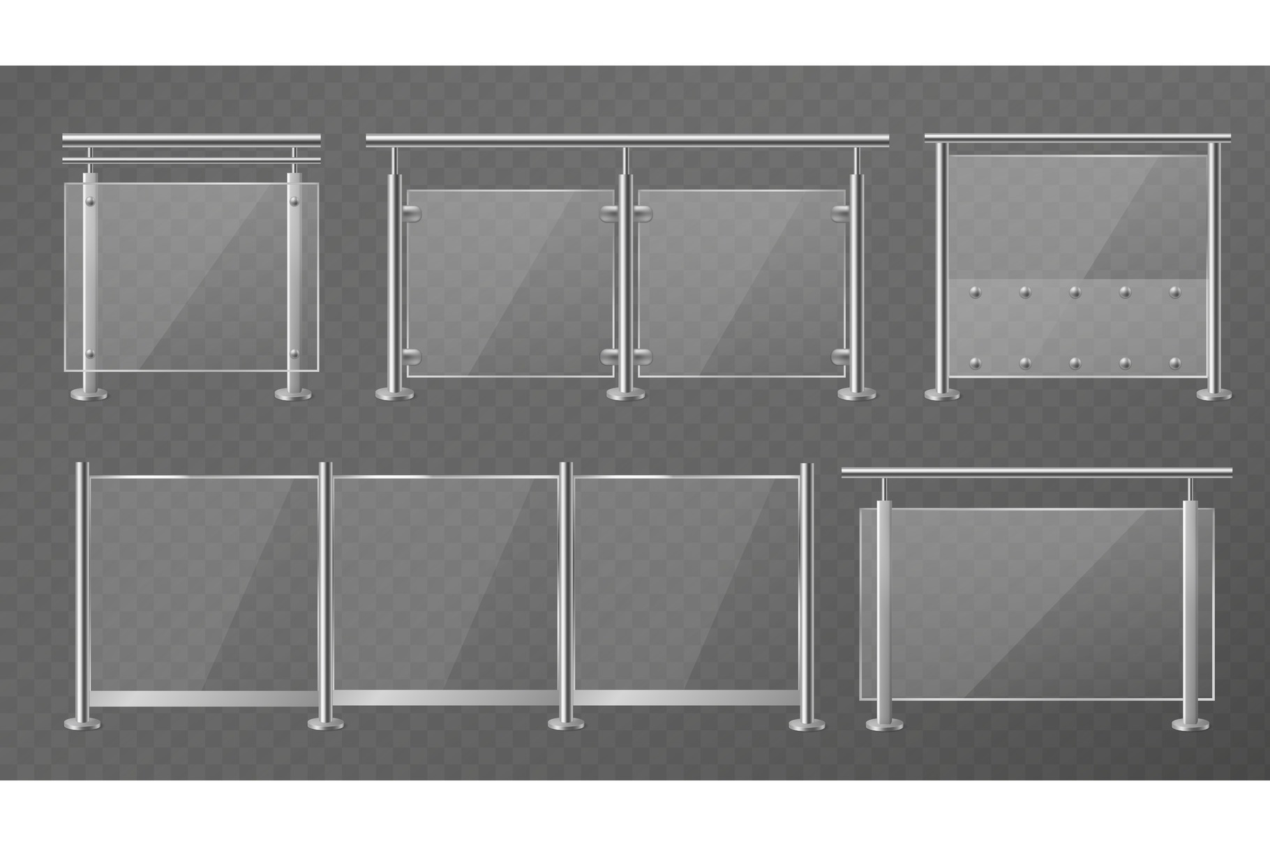 Glass fence. Transparent fencing, an Object Graphic by YummyBuum