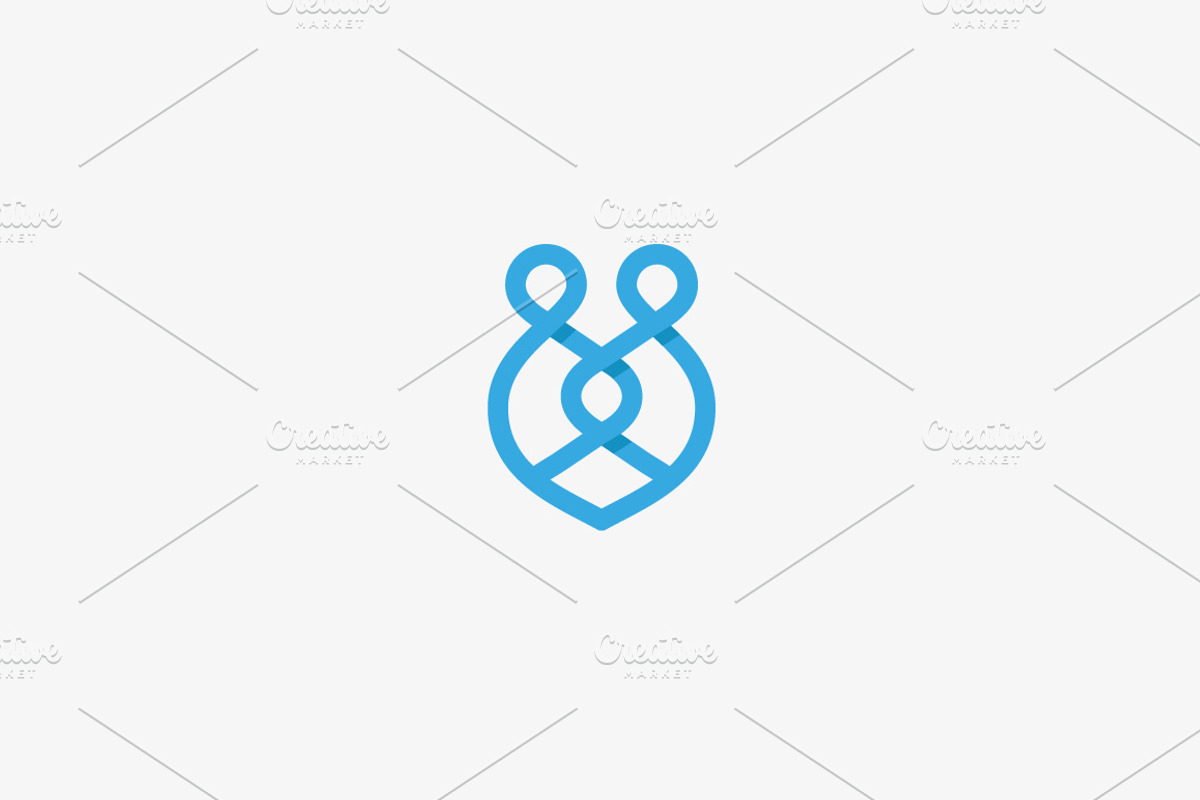 Couple heart team logo, a Branding & Logo Template by Bureau