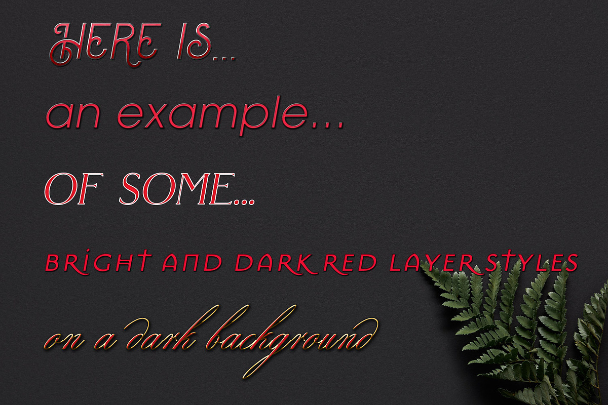 Red Photoshop Layer Styles, a Layer Style Add-On by Sapphire X Designs