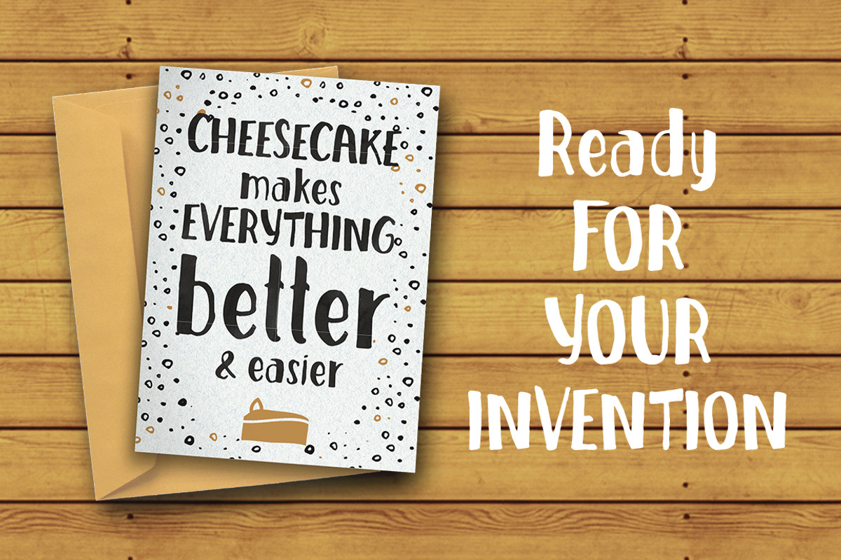 Cheesecake - Tasty Handwritten Font, a Sans Serif Font by Vitek Graphic