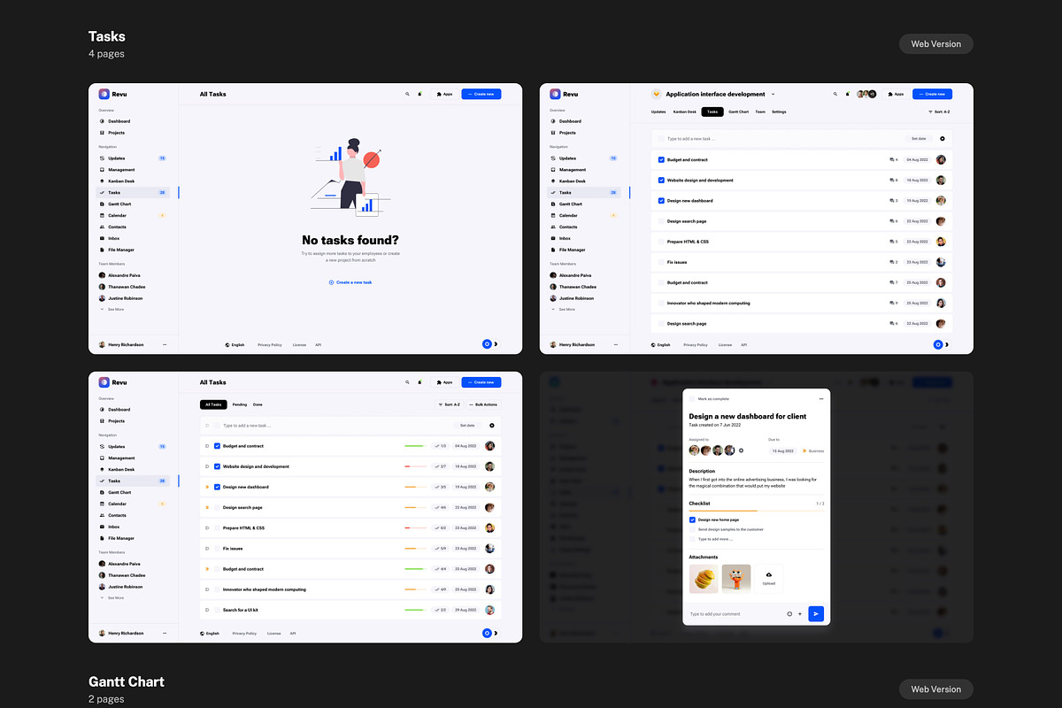 Revu - Multipurpose UI kit for SaaS, an UI Kit Template by WhiteUI.Store