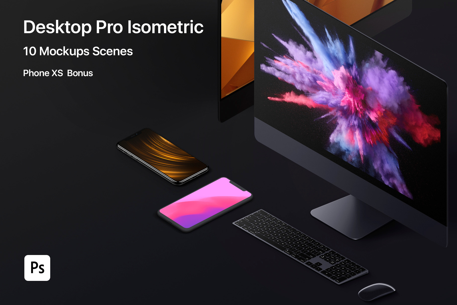 Desktop Pro 10 Isometric Mockups | Creative Market