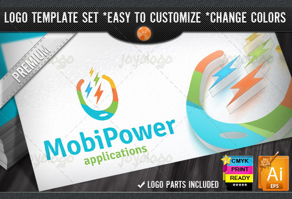 Digital Pixel Power Mobile Logo, a Branding & Logo Template by joyologo