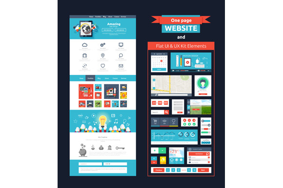 Website page template. Web design, a Graphic by robuart