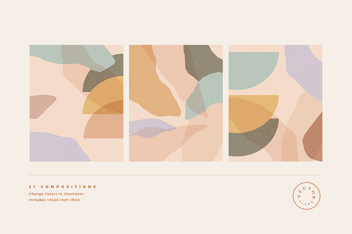 Abstract Backgrounds, Shapes + Logos
