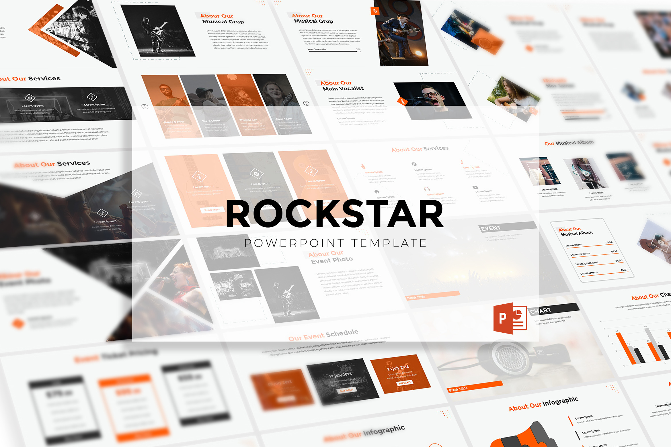 Rockstar Powerpoint Template, a Presentation Template by AQR Studio