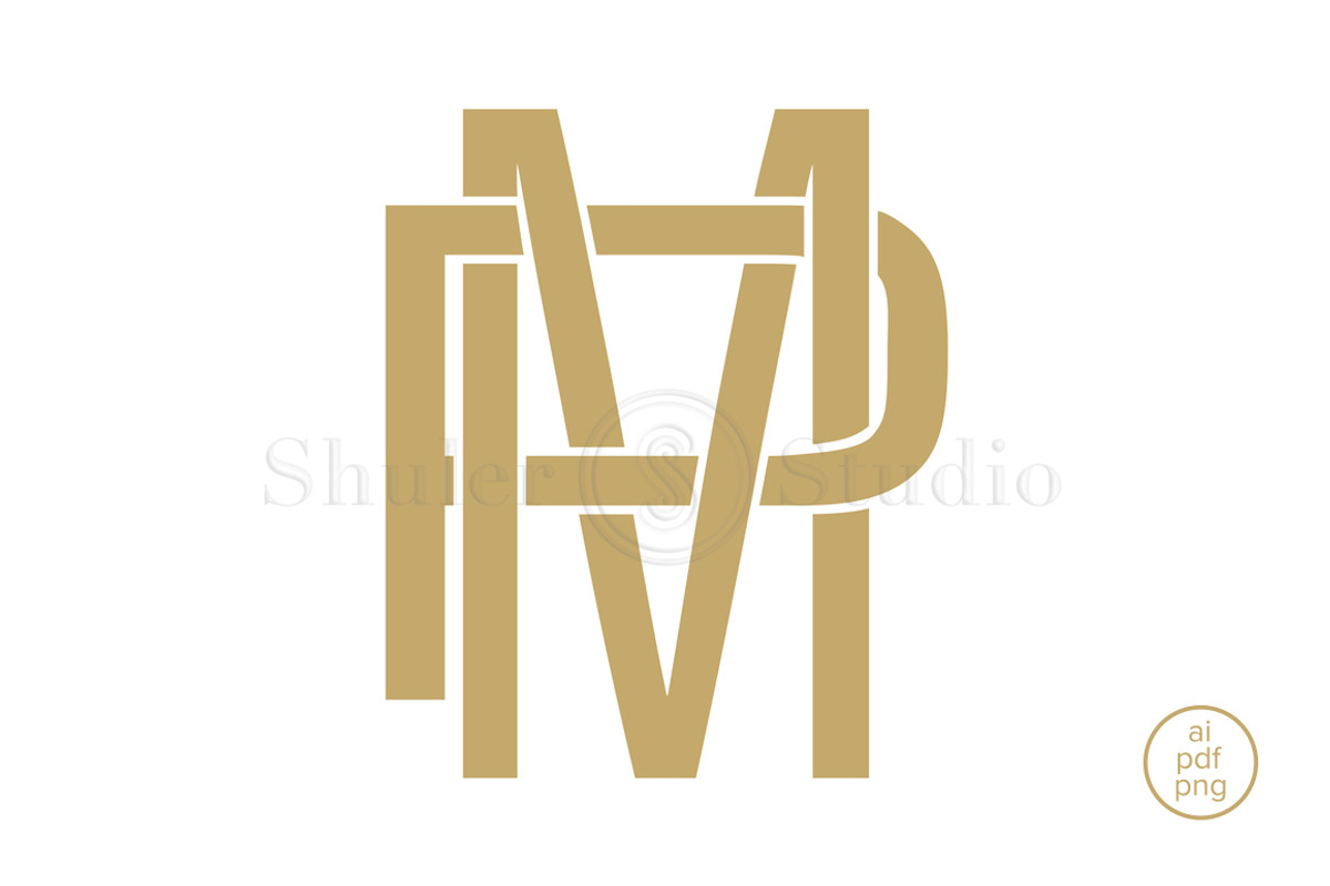 MP Monogram PM Monogram, a Branding & Logo Template by Shuler Studio