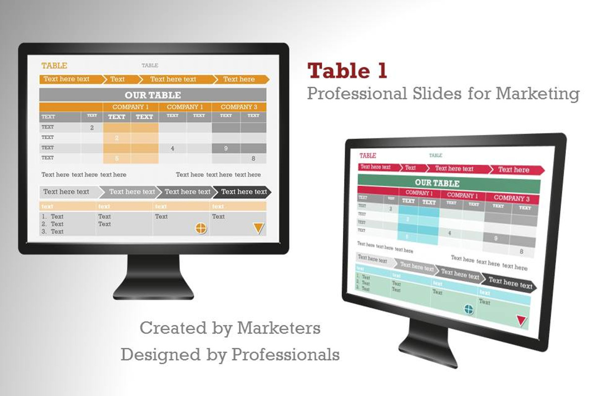 Table 1 PowerPoint Template, a Presentation Template by Yes Presentations