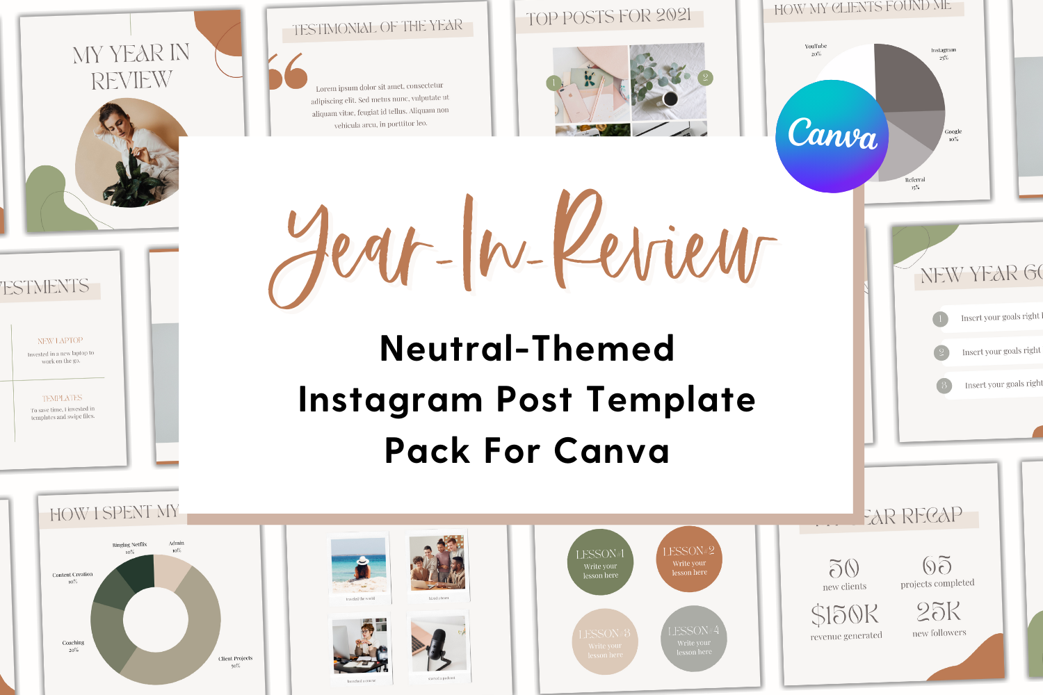 Year In Review Instagram Templates, a Social Media Template by The ...