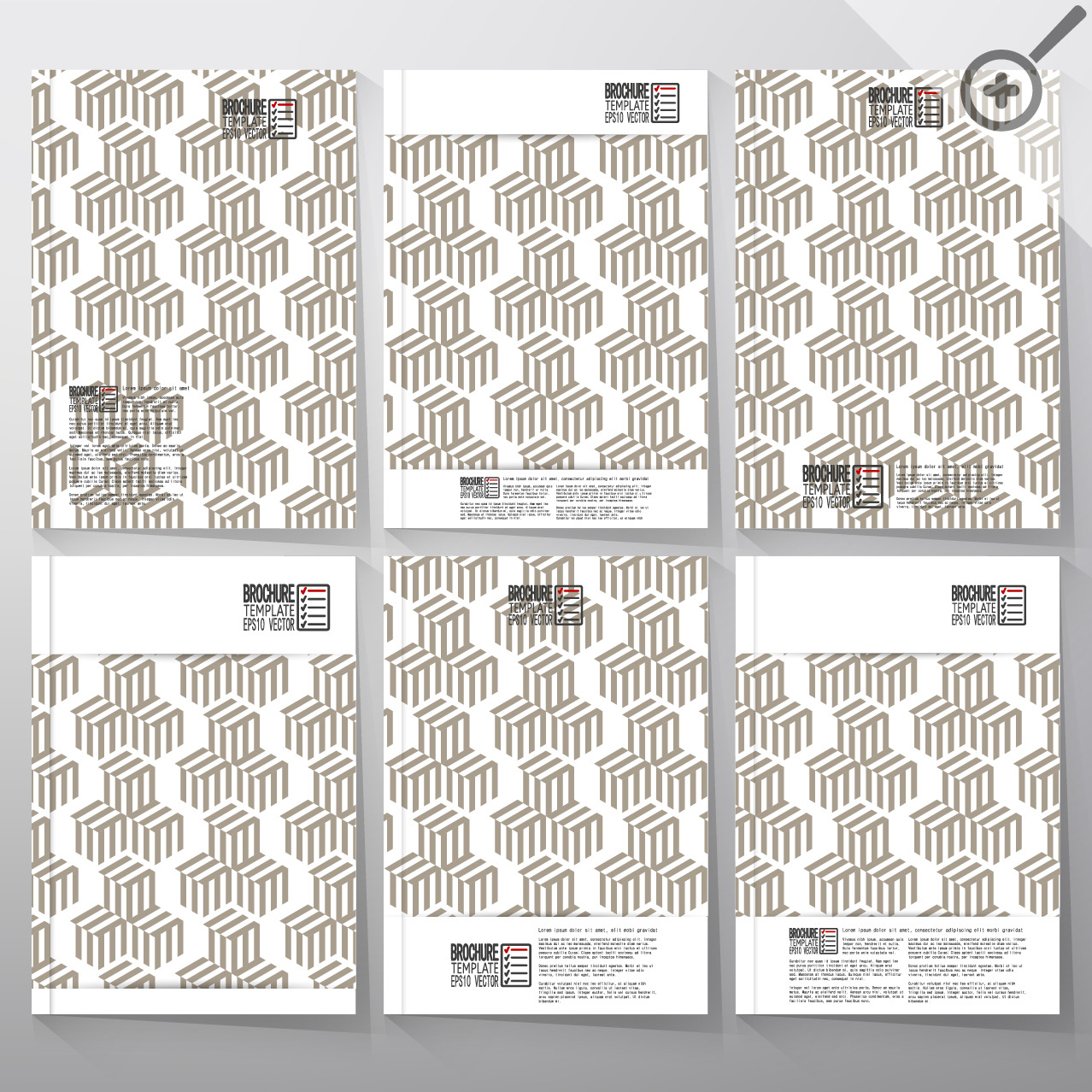 Brochures with abstract background, a Texture Illustration by VectorShop