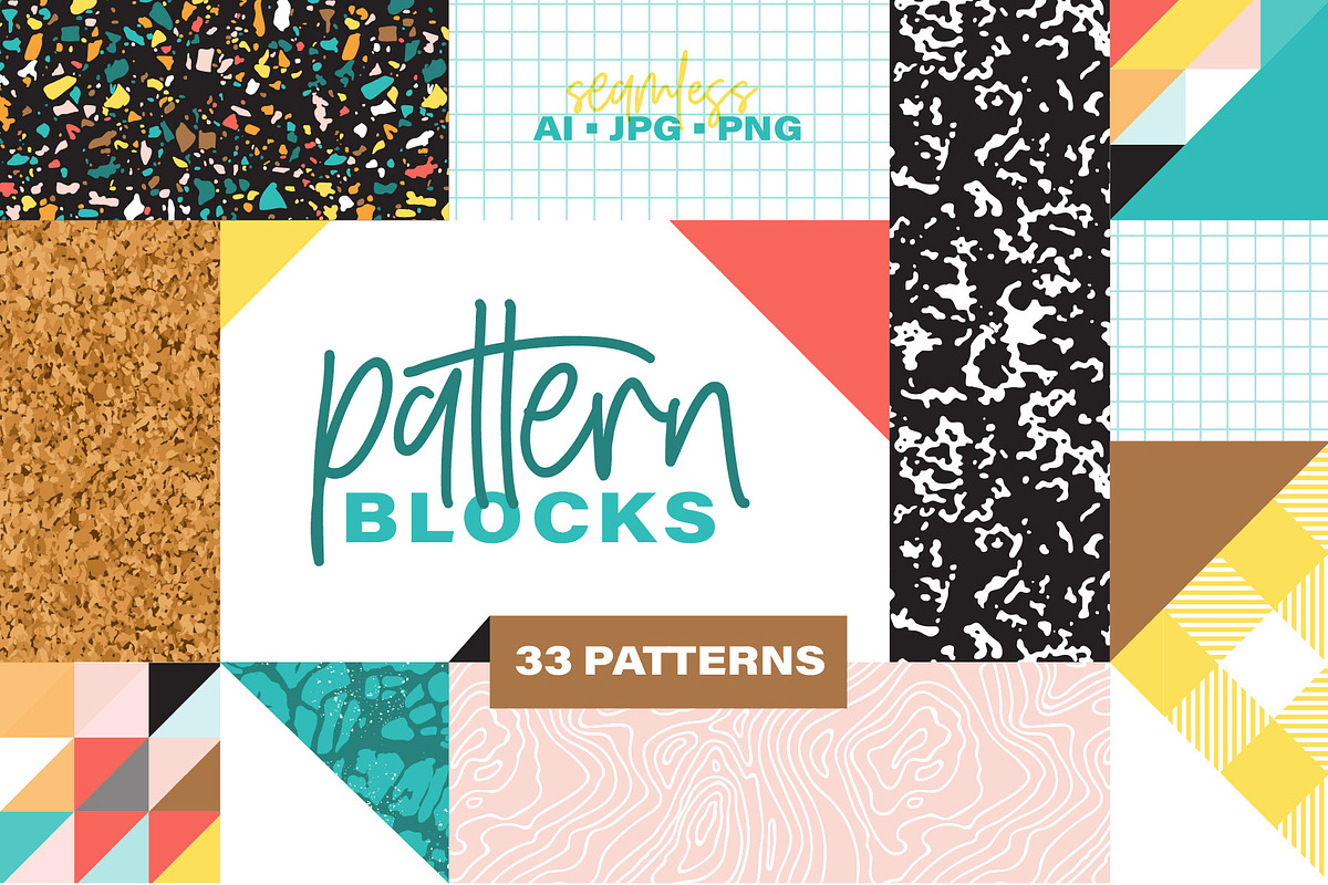 Pattern Blocks - Modern Geometrics, a Pattern Graphic by Anugraha Design