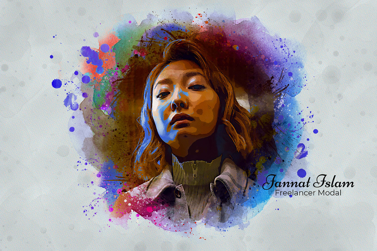 Realistic Watercolor Portrait Effect