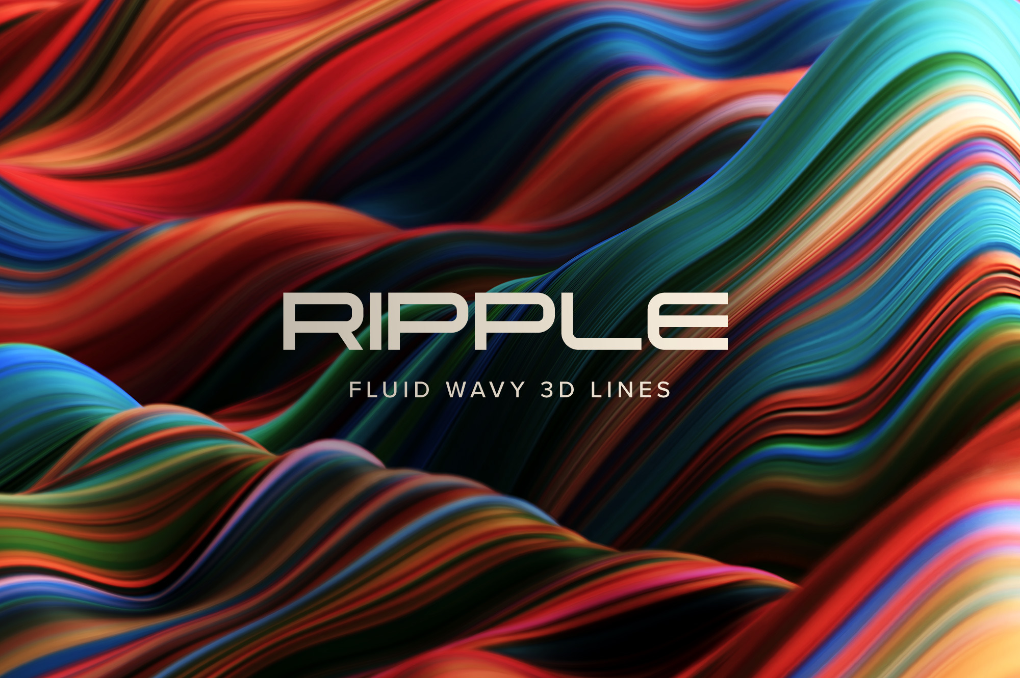 Ripple: Fluid Wavy 3D Lines, a Texture Graphic by Chroma Supply