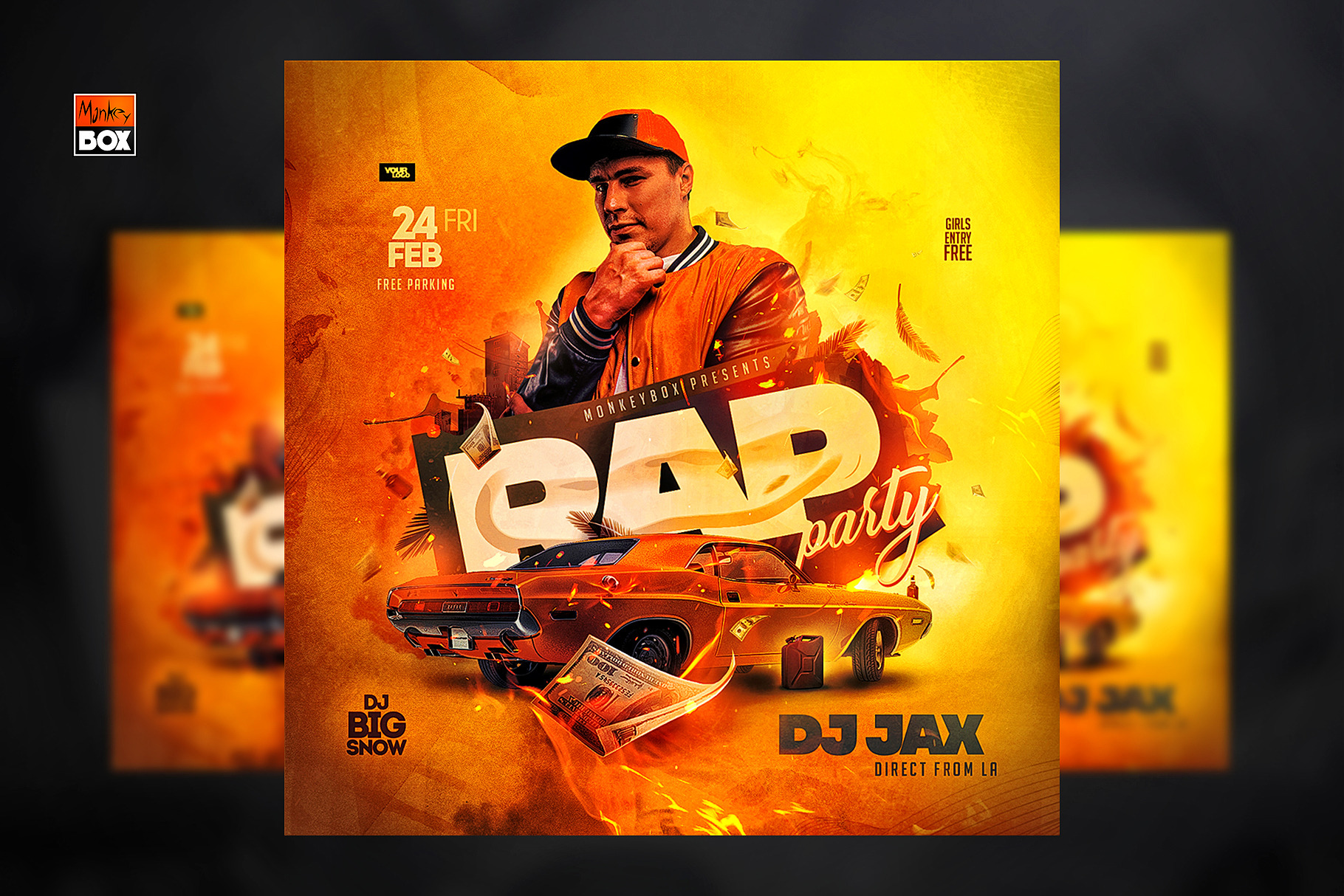 Rap Party Flyer Template | Creative Market