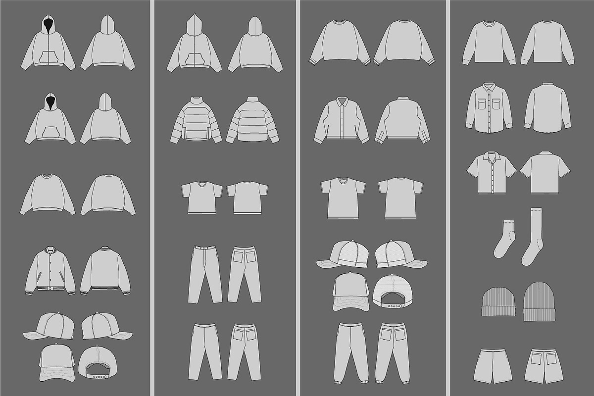 Vector Streetwear Apparel Mockup Pack