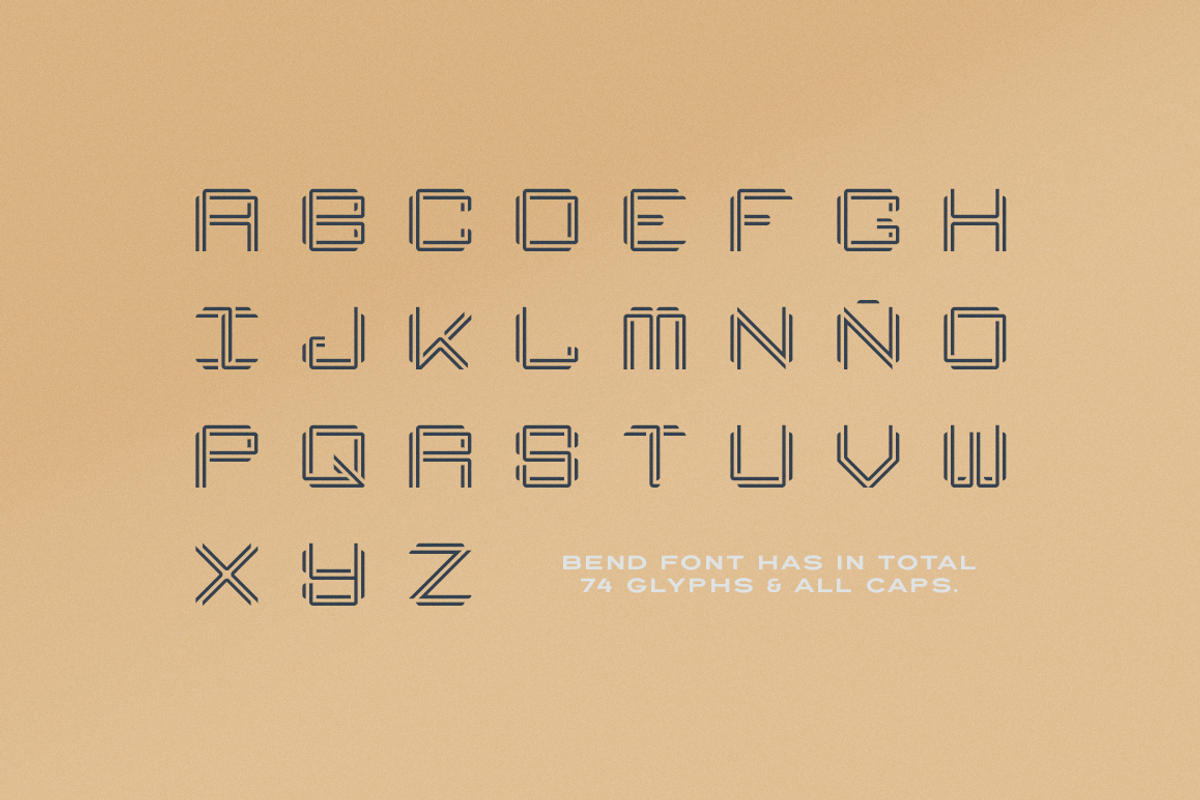 Bend Logo Font, a Font by DonMarciano