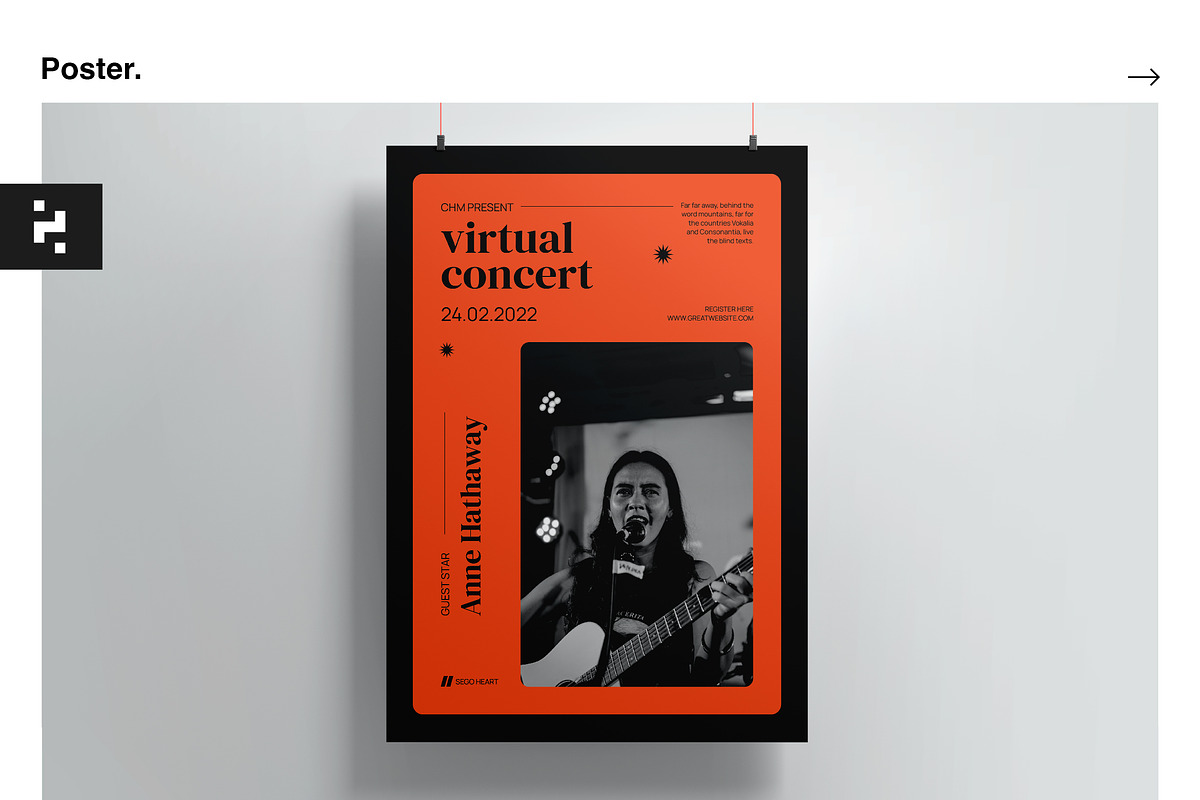 Virtual Concert Poster Kit Template, a Poster Template by Neermana