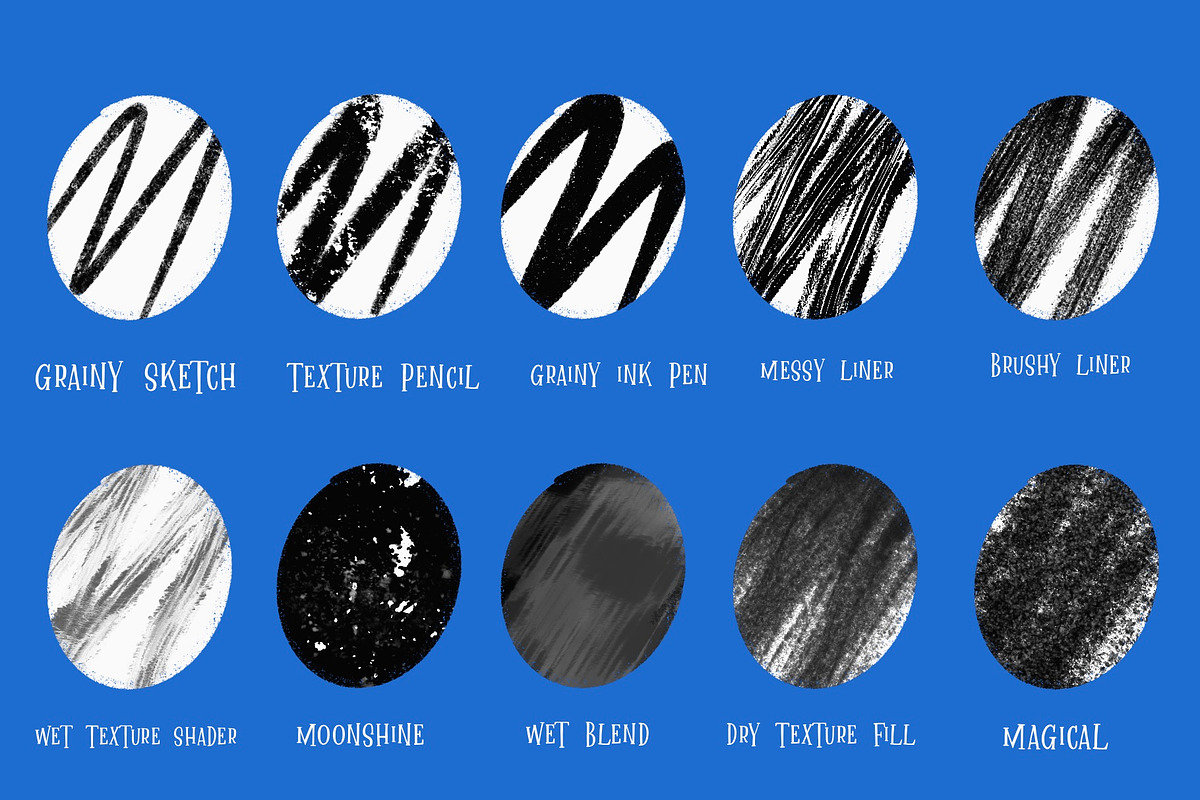 Texture Brush Kit for Procreate, a Brush Add-On by KJP Designs