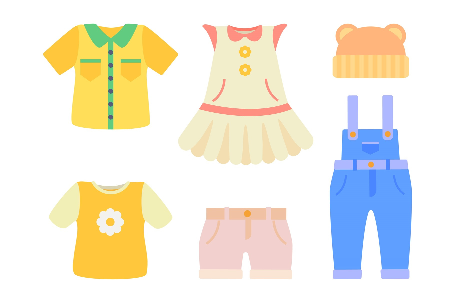 Baby Clothes Collection Poster, a Decorative Illustration by robuart