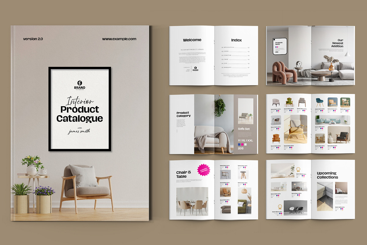 Editable Product Catalog Template