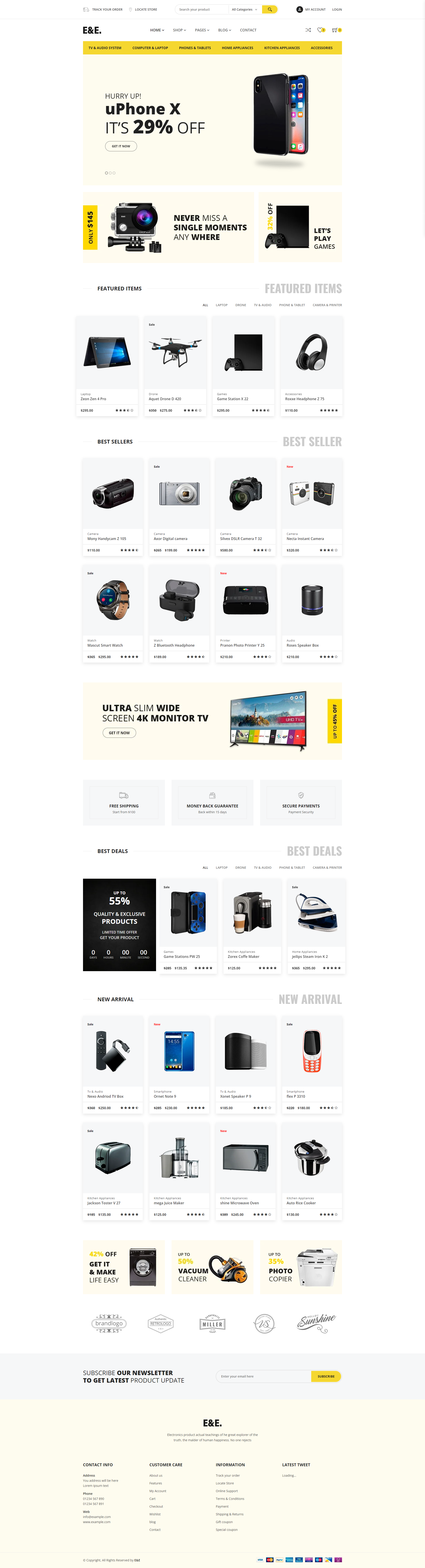 Electronics eCommerce HTML Template, a Bootstrap Template by HasThemes