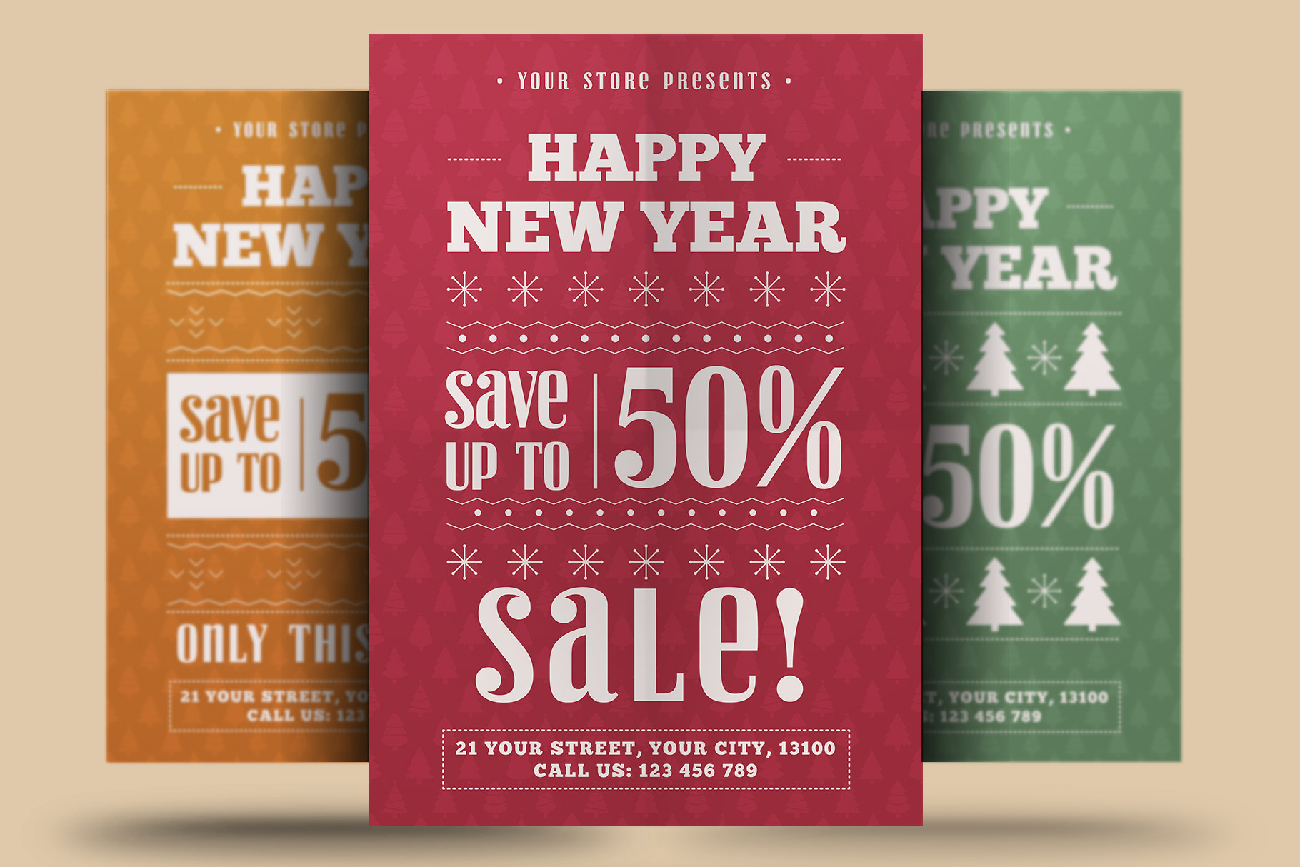 New Year Sale Flyer, a Flyer Template by Rafoz