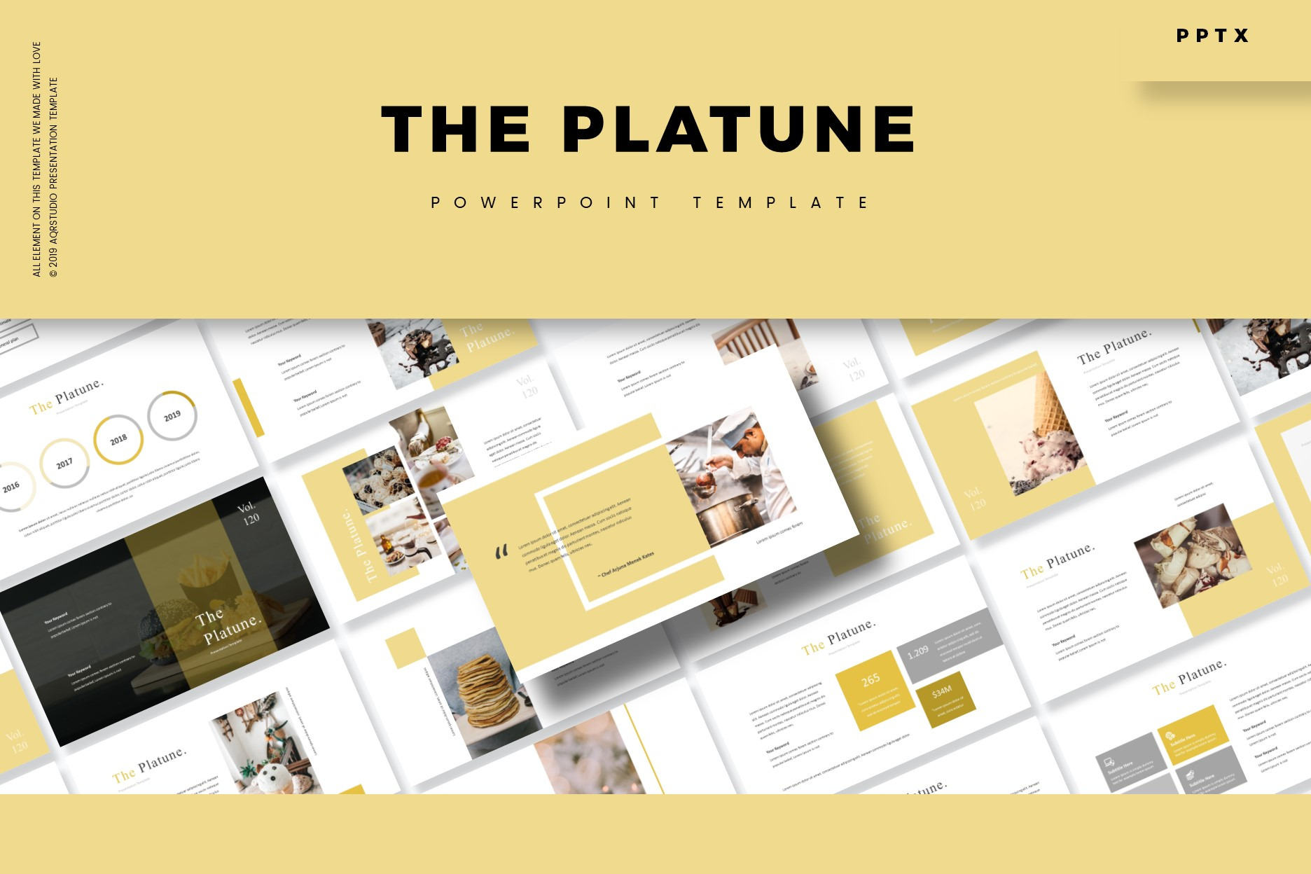The Platune - Powerpoint Template, a Presentation Template by AQR Studio