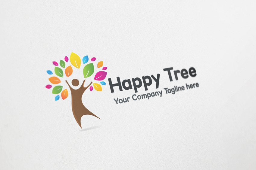 Happy Tree Logo Design, a Branding & Logo Template by Shahjhan