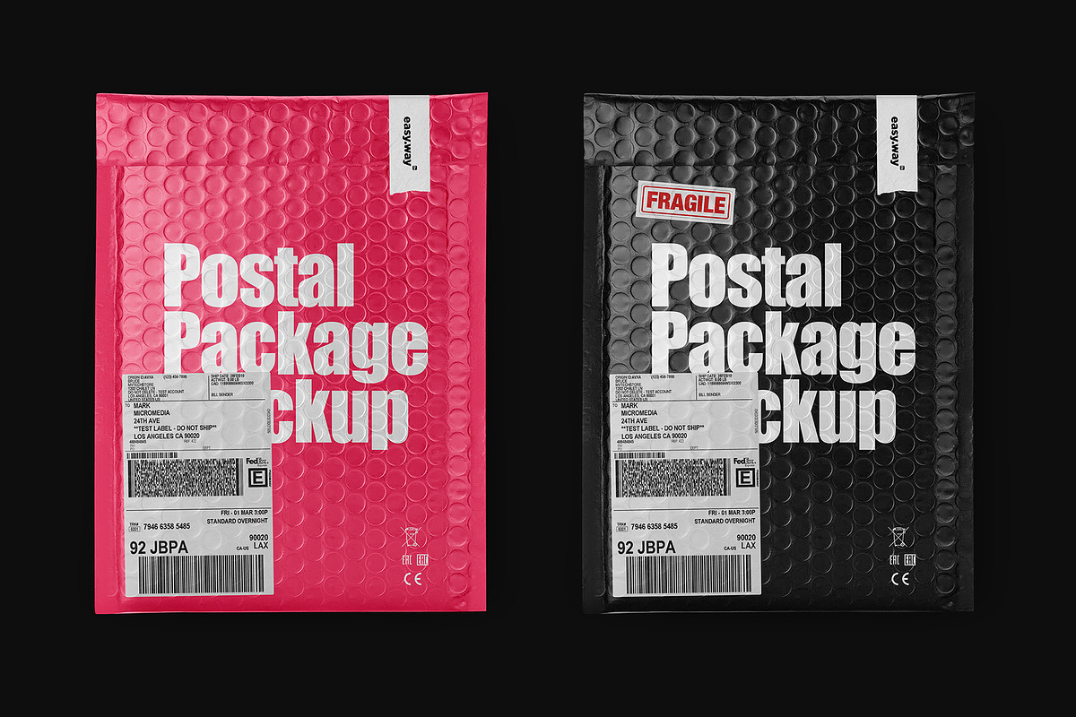 Bubbled Postal Package PSD Mockup, a Packaging Mockup by easy.way