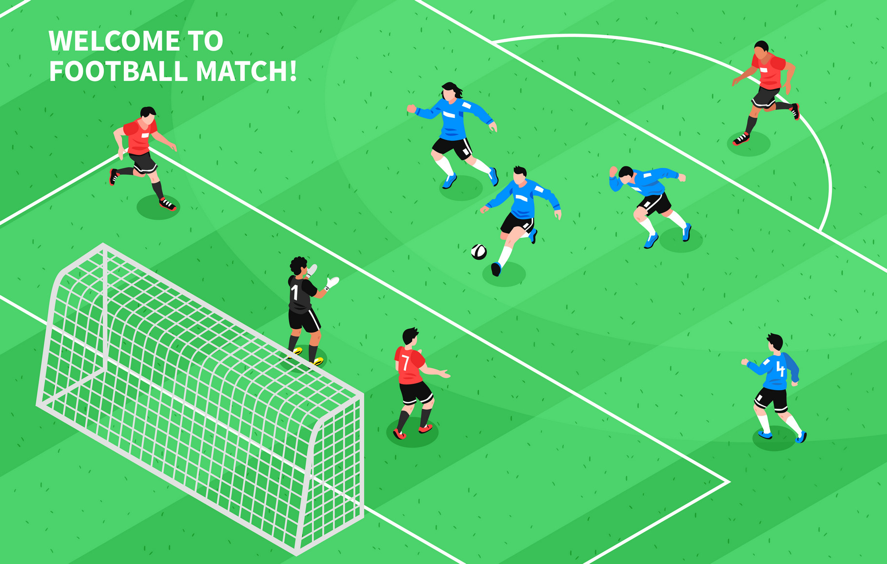 Isometric sport field football match, a Sport Illustration by Macrovector