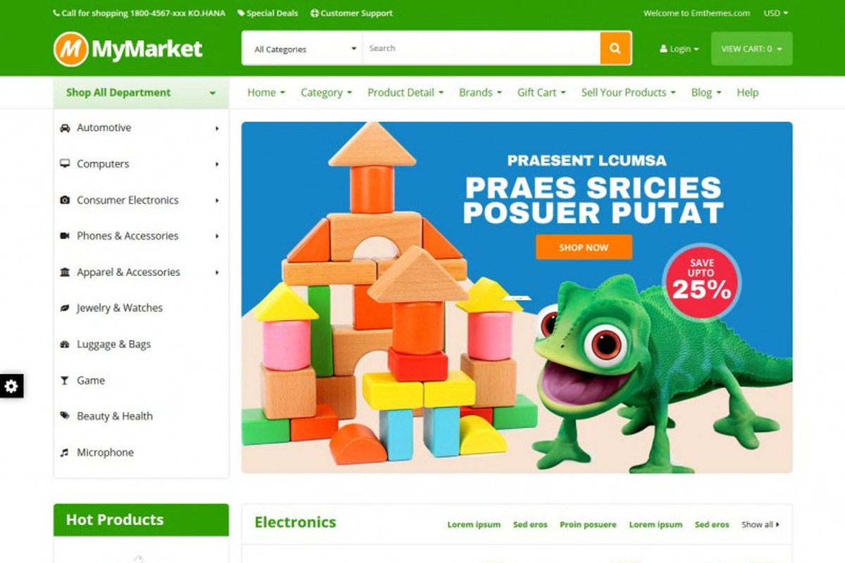 MyMarket - Supermarket Magento Theme, a Websites & App Template by giao ...
