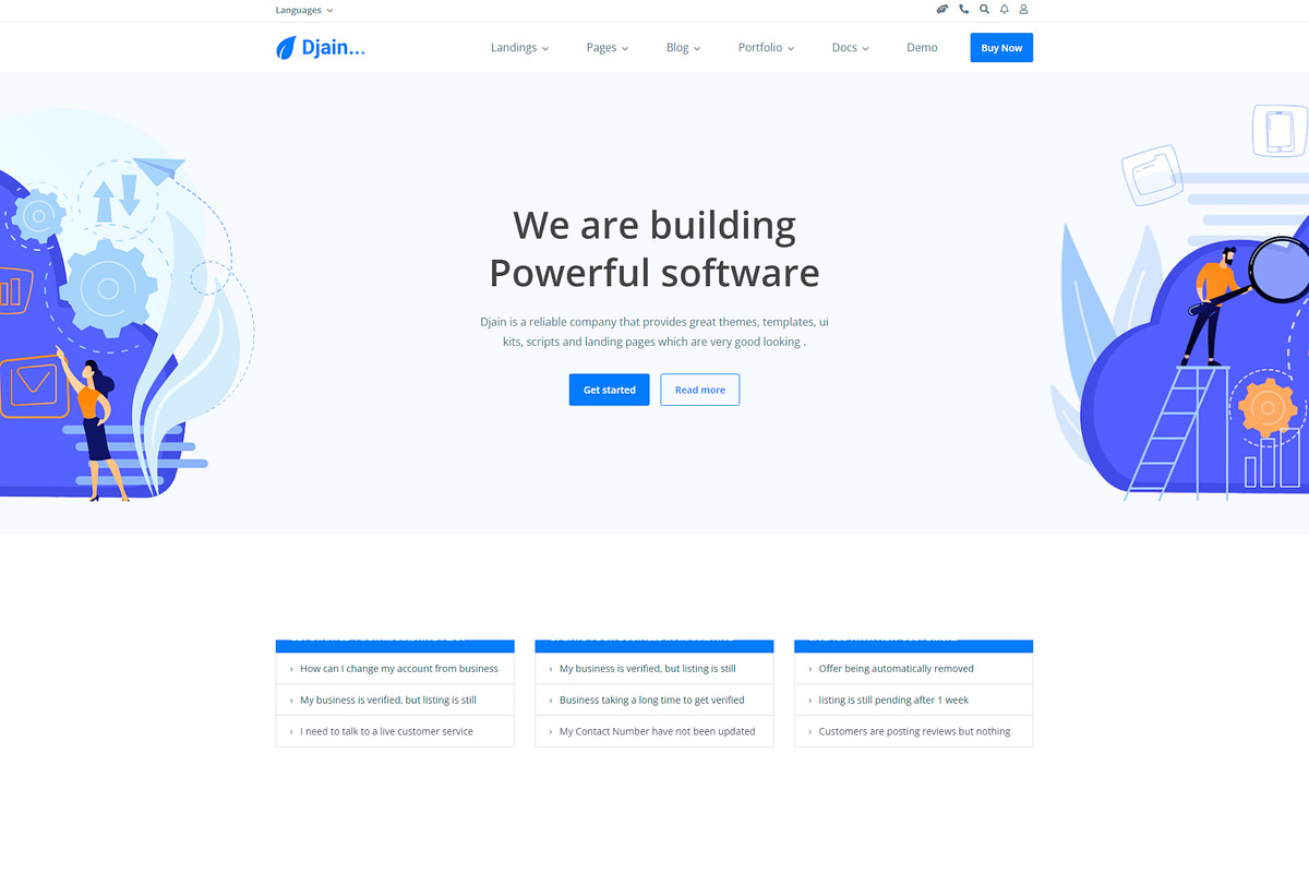 djain multi purpose html template | Creative Market